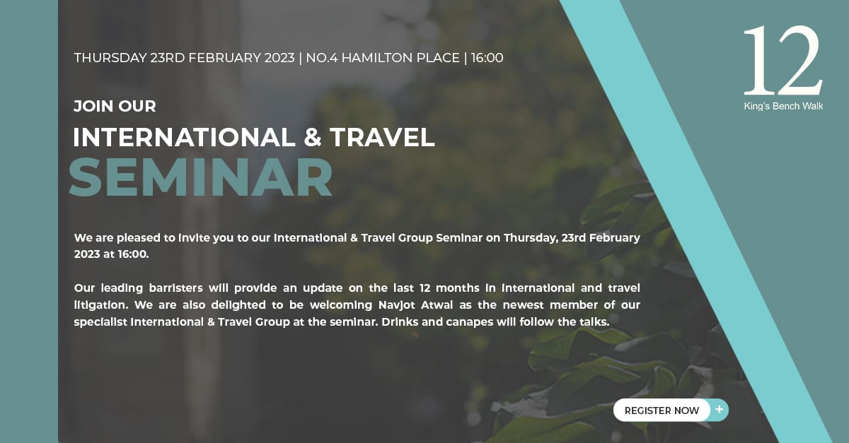 International & Travel Seminar - 12 King's Bench Walk